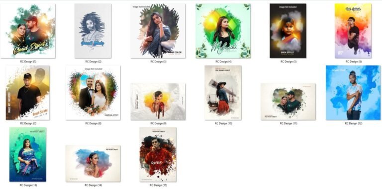 Photo Effects PSD Photoshop Smart Object PSD 15 Files - RC Design