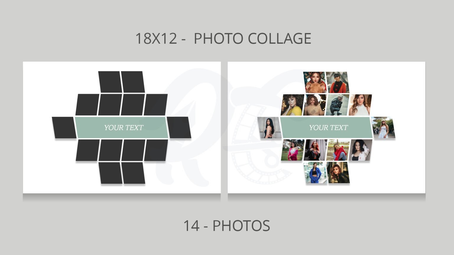 New Photo Collage Frame 18 X12 - 10 PSD - RC Design