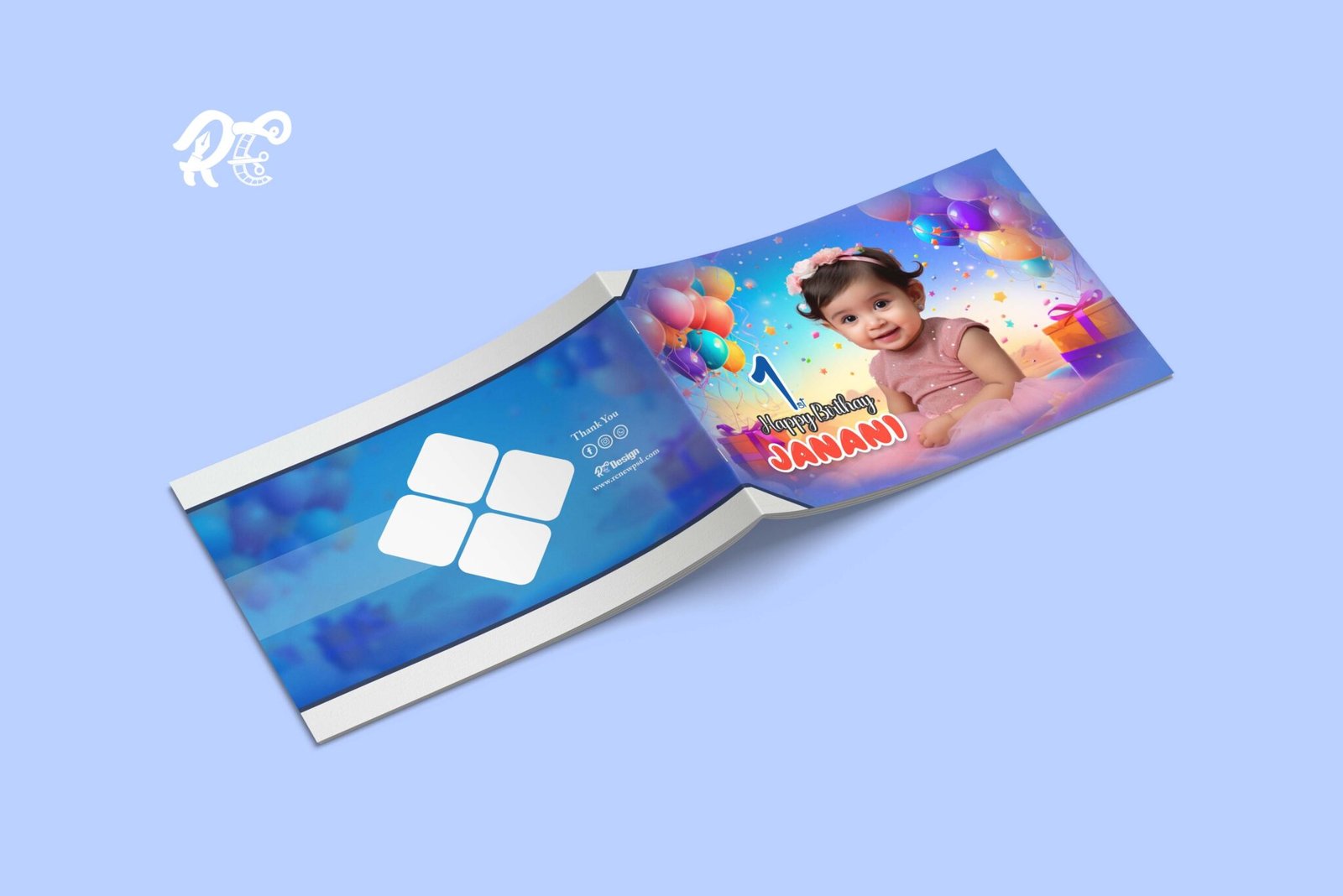 Birthday Album Cover Page 14x40 -10 PSD RC Design - RC Design
