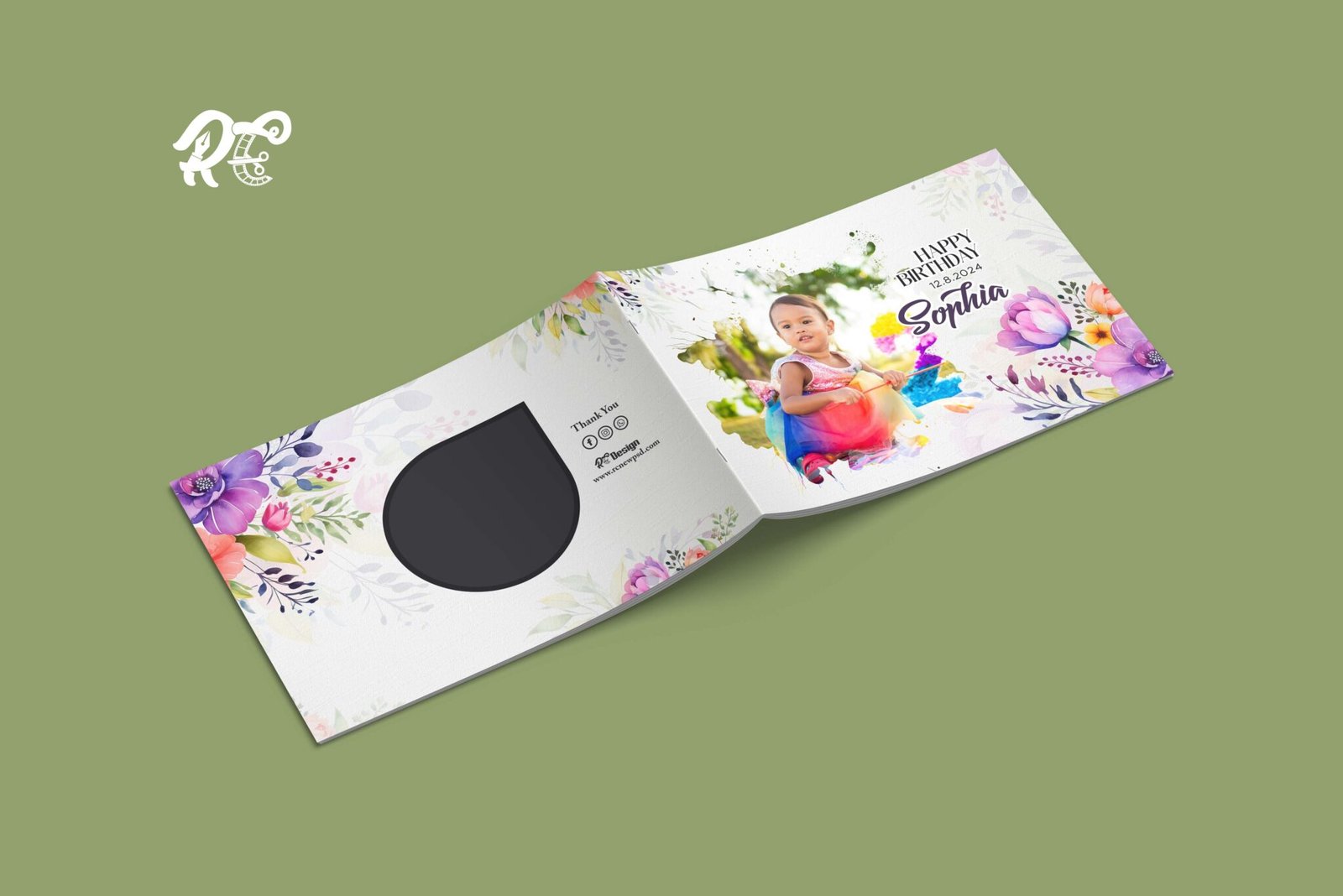 Birthday Album Cover Page 14x40 -10 PSD RC Design - RC Design