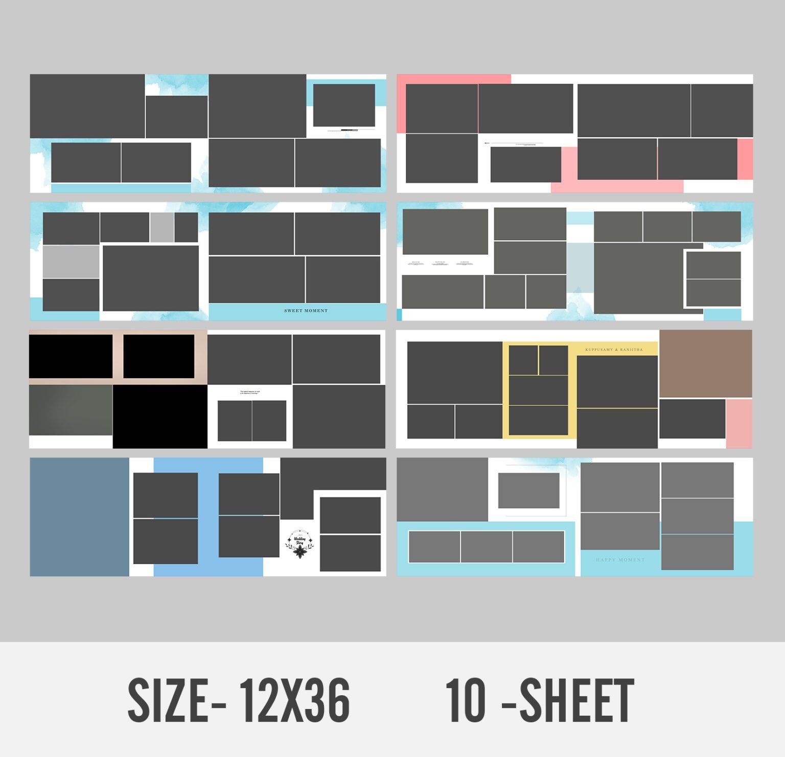 Wedding Album PSD Inner Sheet 12x36 Free Psd Volume - 14 - RC Design