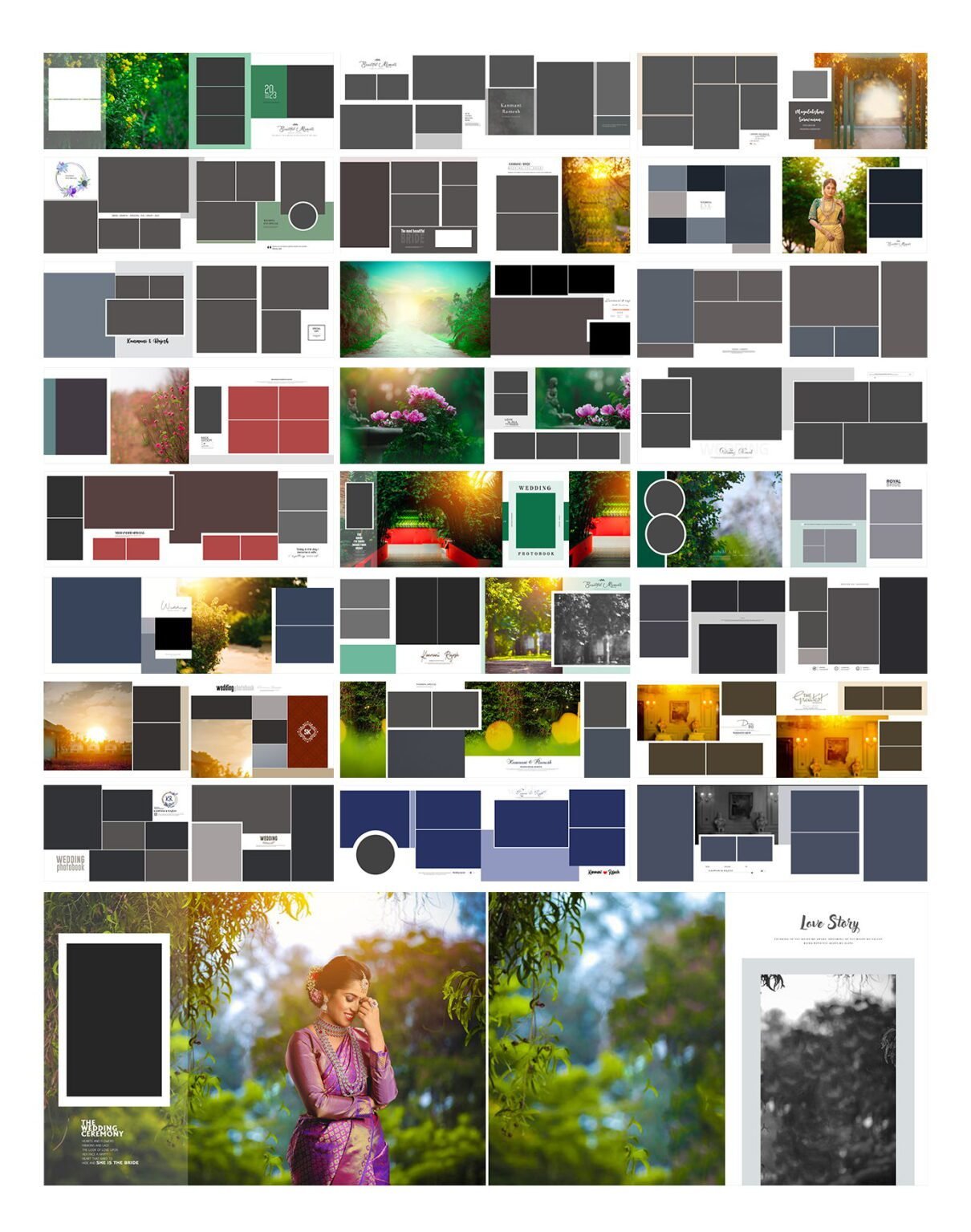 Wedding Album Cover Page 14x40 - 10 PSD Volume - 115 - RC Design