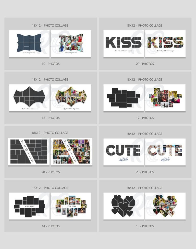 Photo Collage PSD 12x18 New Design Volume -25 - RC Design