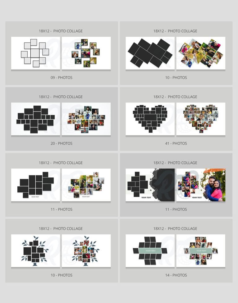 Photo Collage PSD 12x18 New Design Volume -25 - RC Design