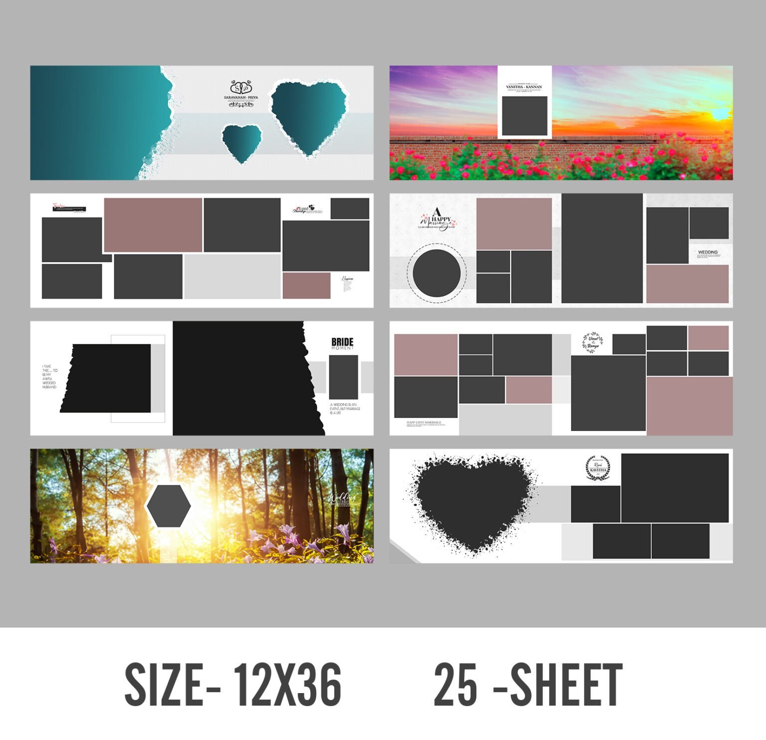 12×36 Wedding Album PSD New Design Volume – 120 - RC Design