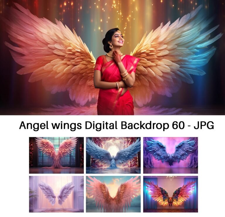 Angel Wings Digital Backdrop 60 - JPG - RC Design