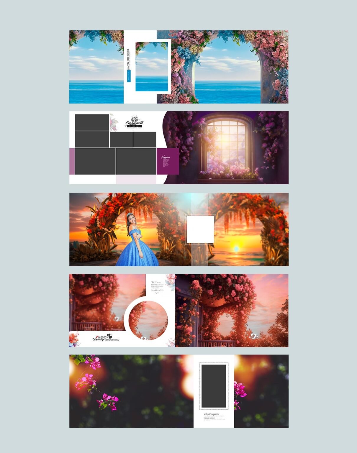 Pre Wedding Album Design 12x36 5 PSD Only - RC Design