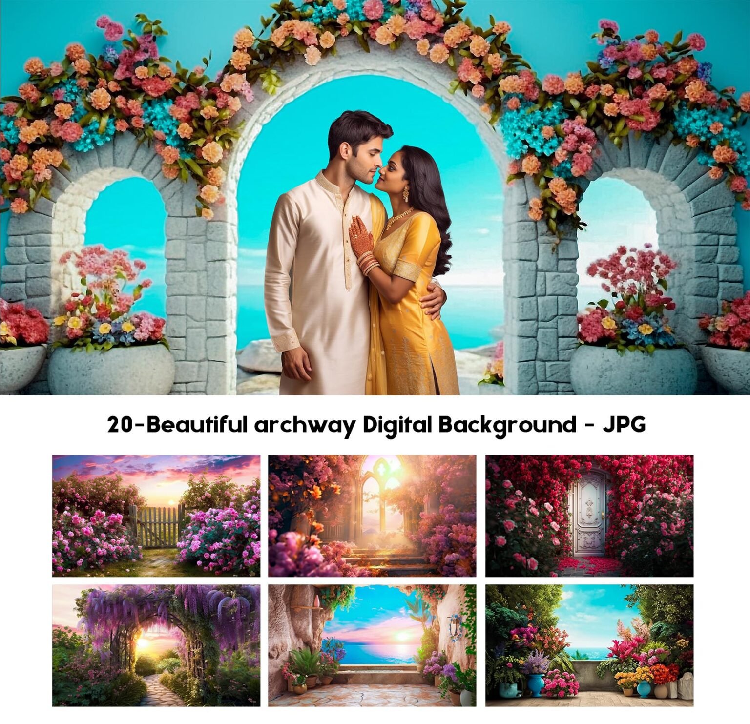 20-Beautiful Archway Digital Background - JPG - RC Design