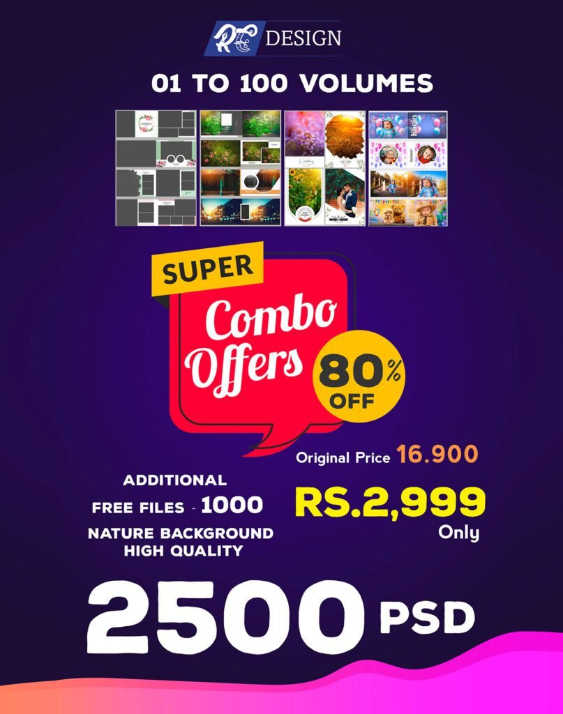 Wedding album Creative Combo Offer Psd 83 Volumes 2000 + PSD - RC Design