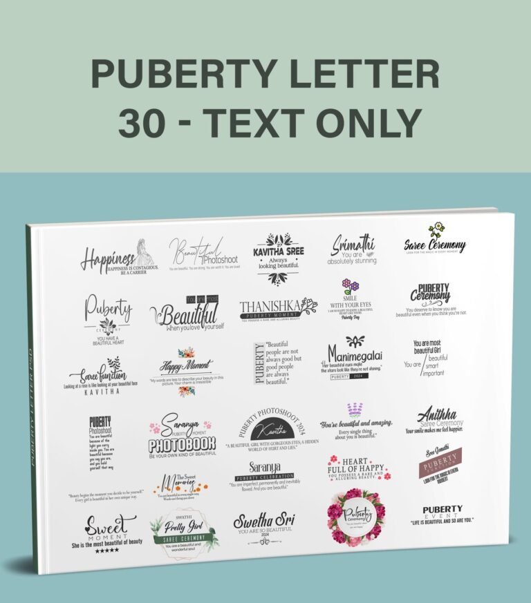 Puberty Letters 30 - Text Design - RC Design