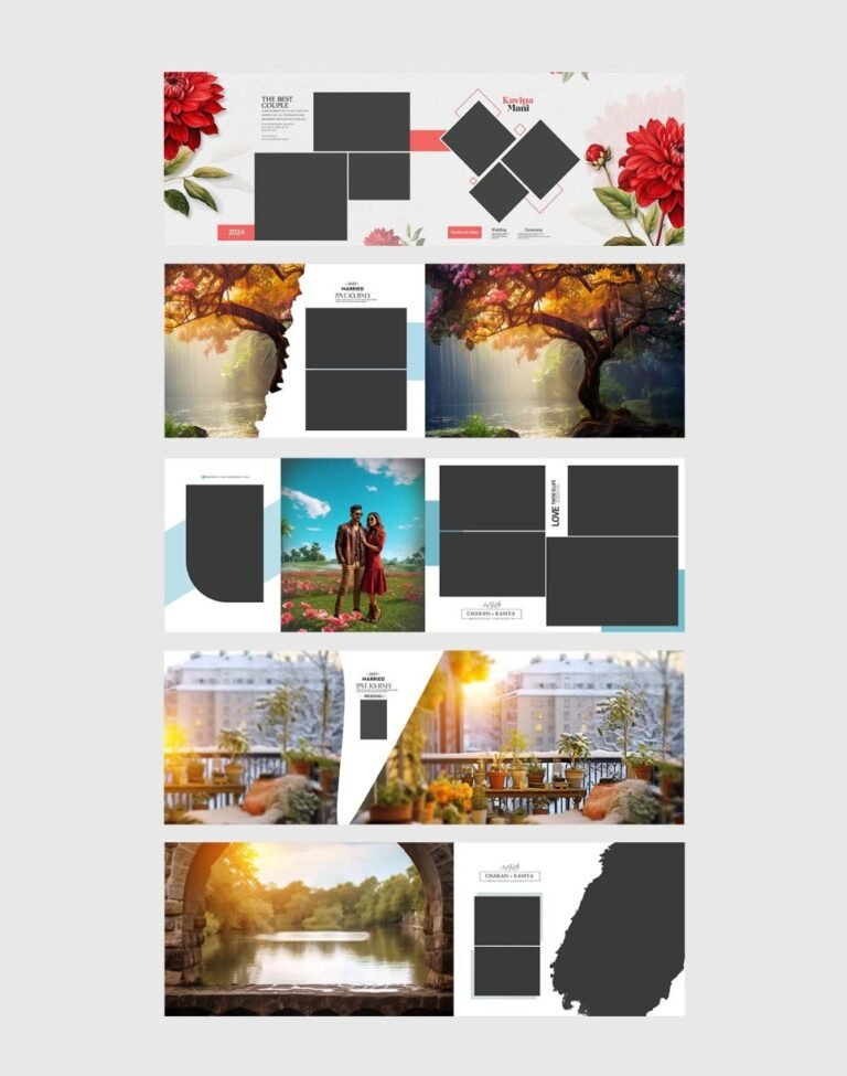 Wedding Creative Album Templates 5 PSD Only - RC Design