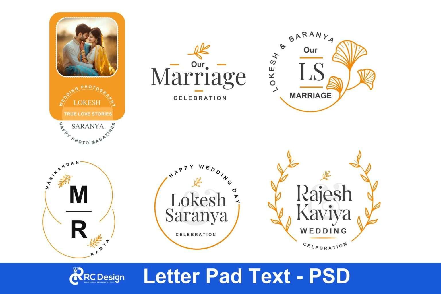 Letter Pad 50 Design - 6 -Text PSD File 2025 - RC Design