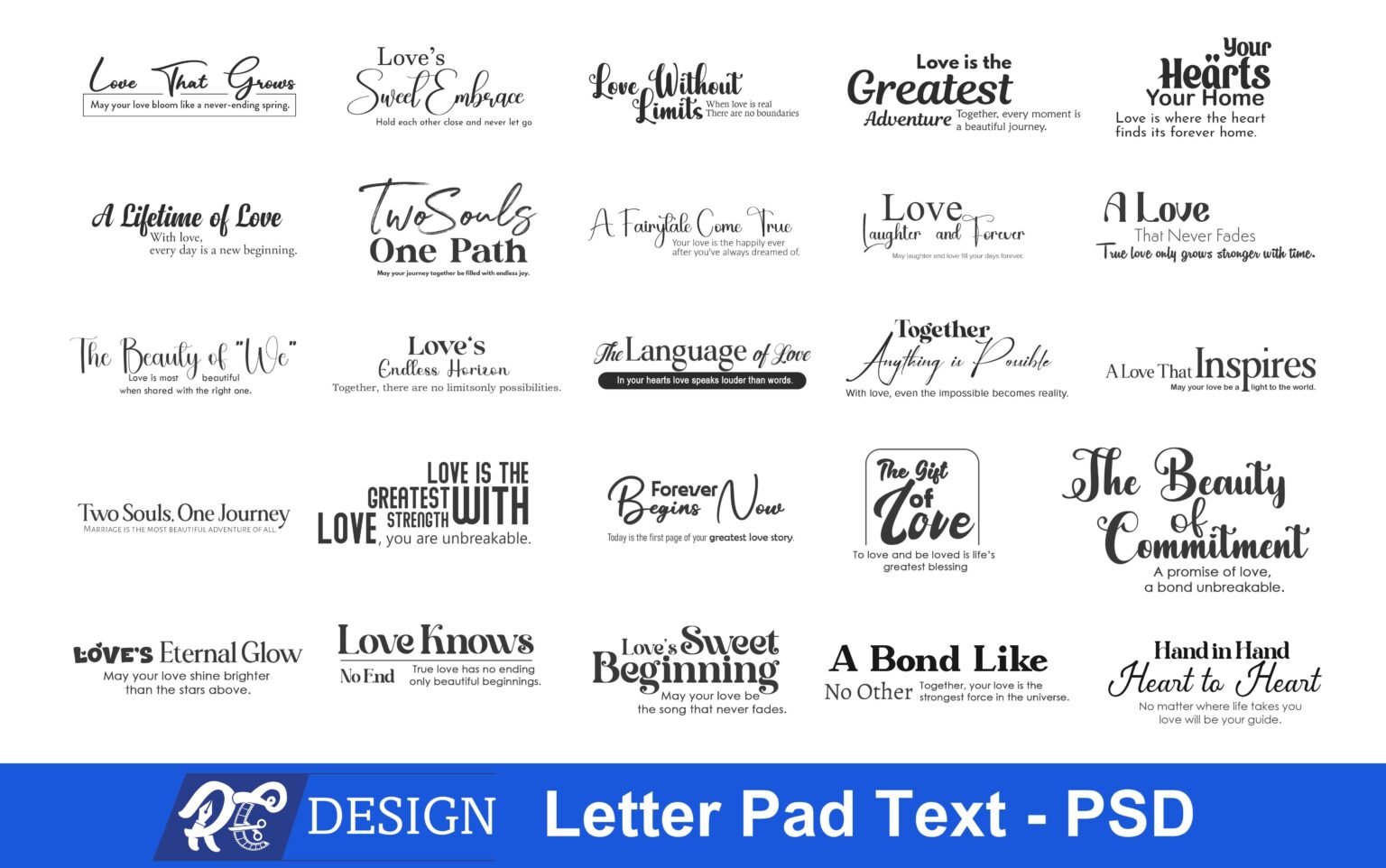 Wedding Album 65 - Design Text PSD File 2025 - RC Design