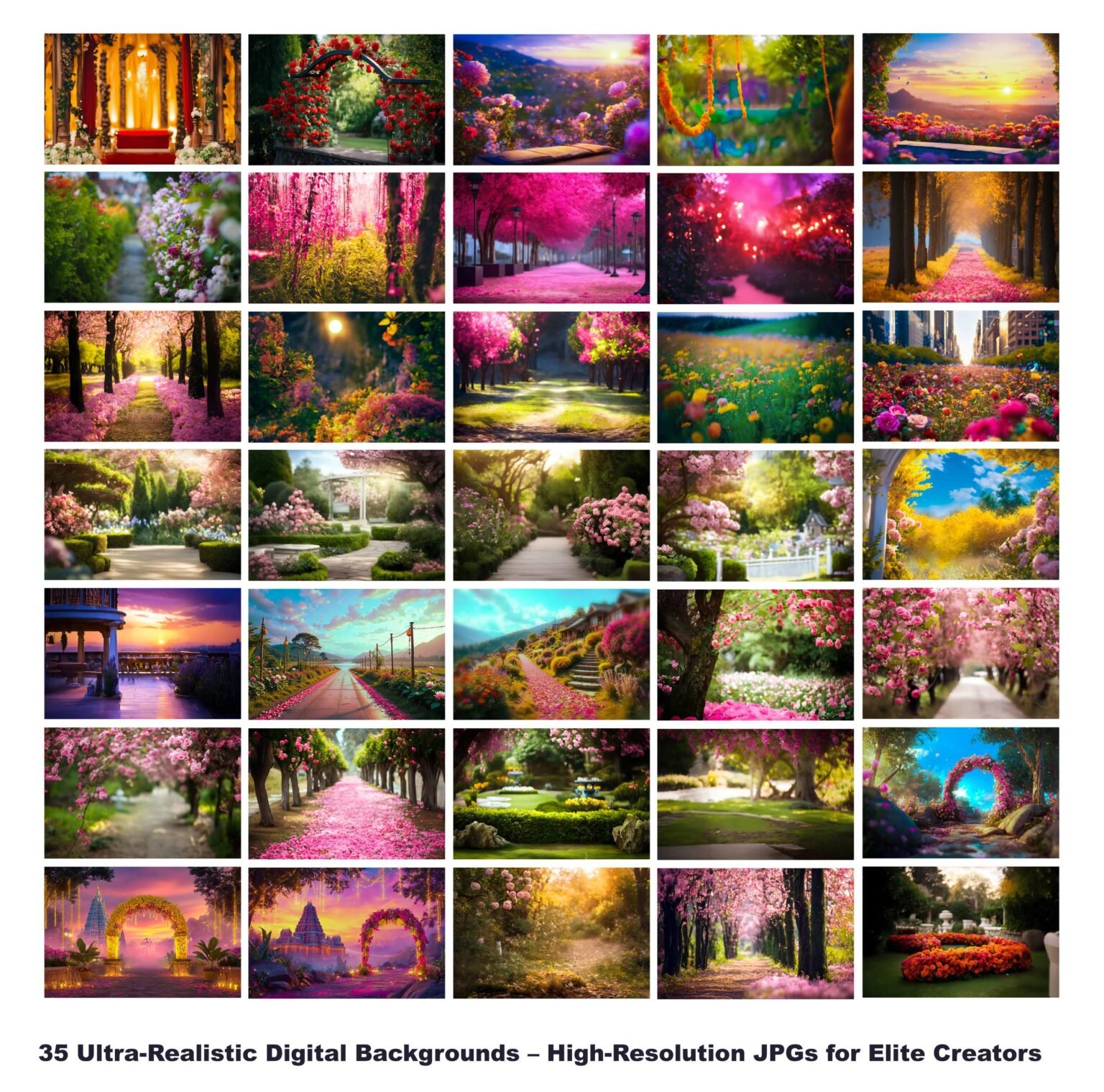 35 Ultra-Realistic Digital Backgrounds – High-Resolution JPGs For Elite ...