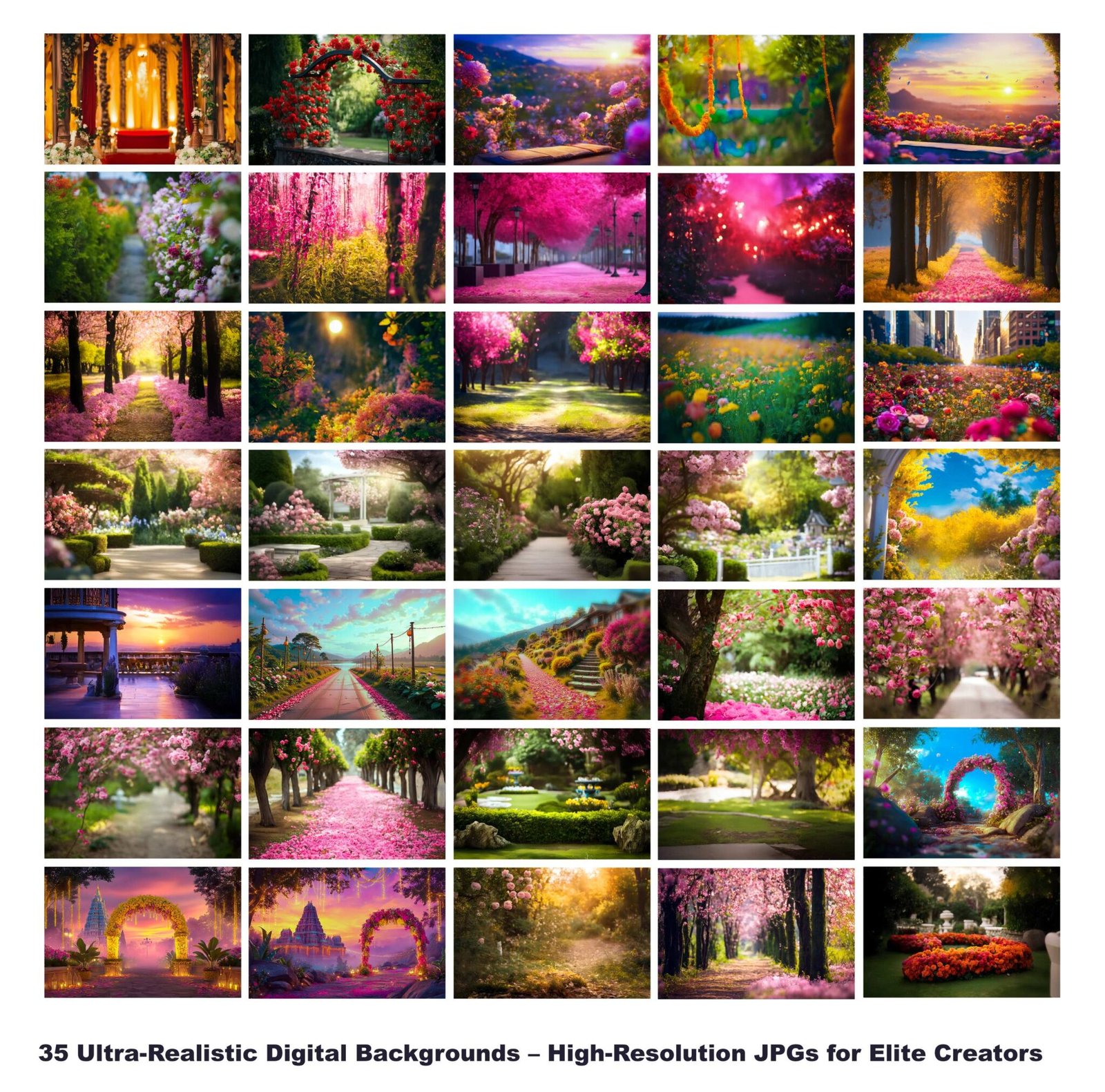 35 Ultra-Realistic Digital Backgrounds – High-Resolution JPGs For Elite ...