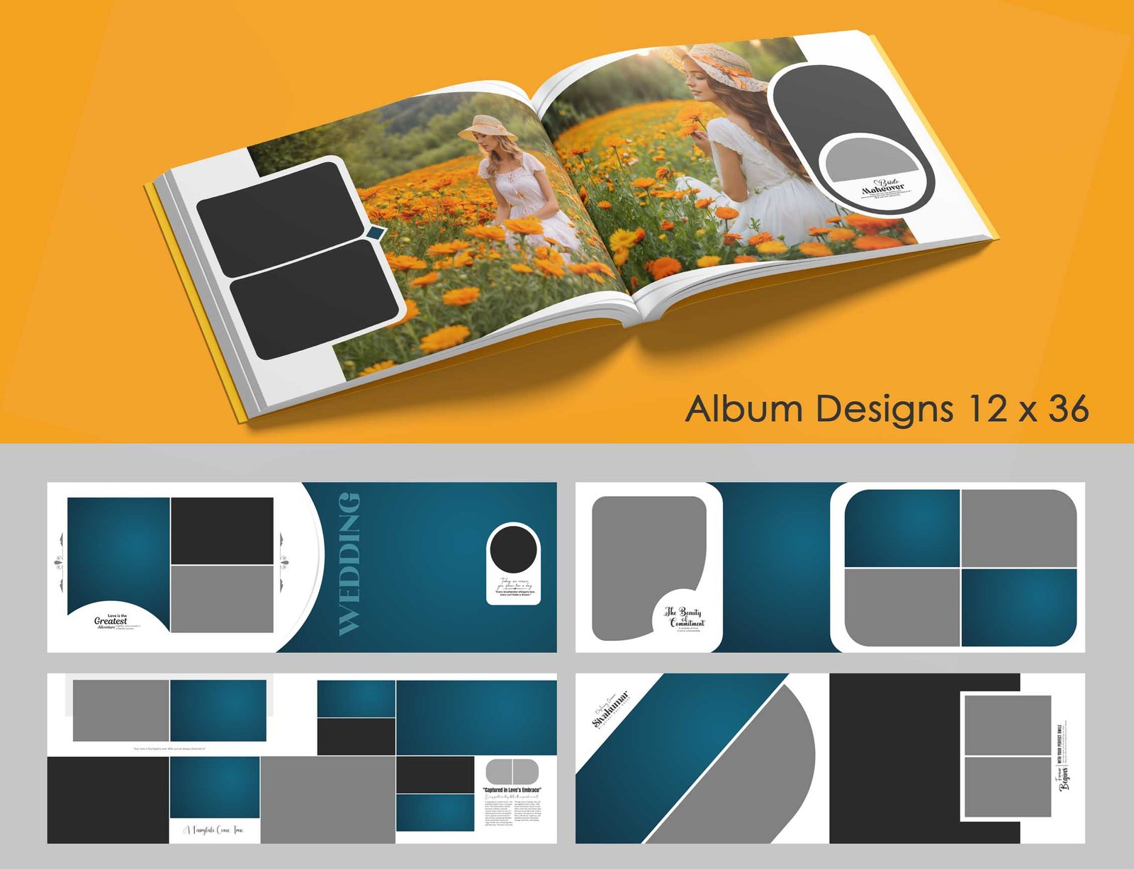 Wedding Creative Layout AI 12x36 5 PSD Only - RC Design