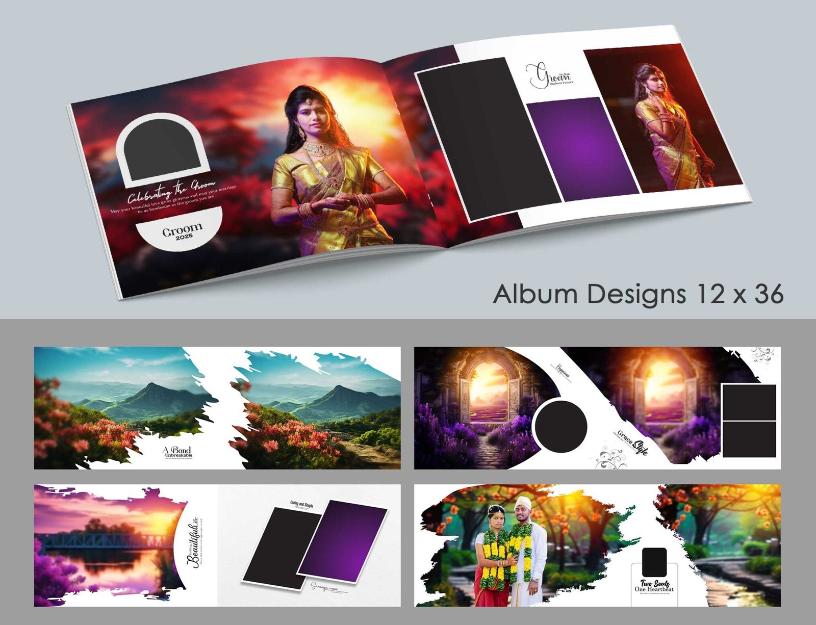 Make Memorable Birthday Albums With These 12x36 PSD Templates - RC Design