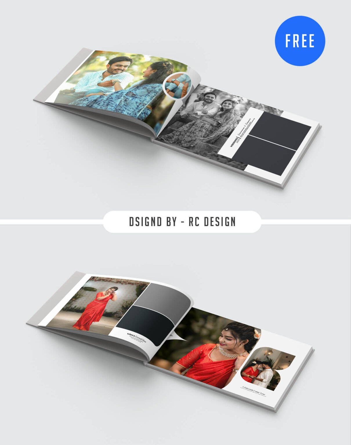 Wedding Album Template 12x36 PSD Free Download Elegant Couple Photo ...